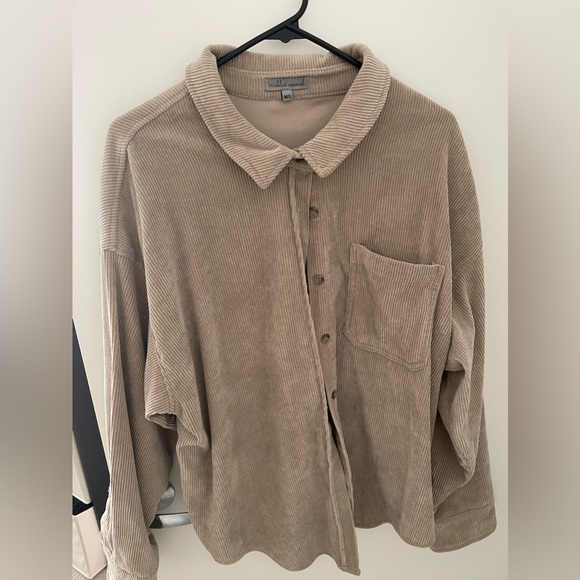 Tops | Dry Goods Tan Shacket | Poshmark